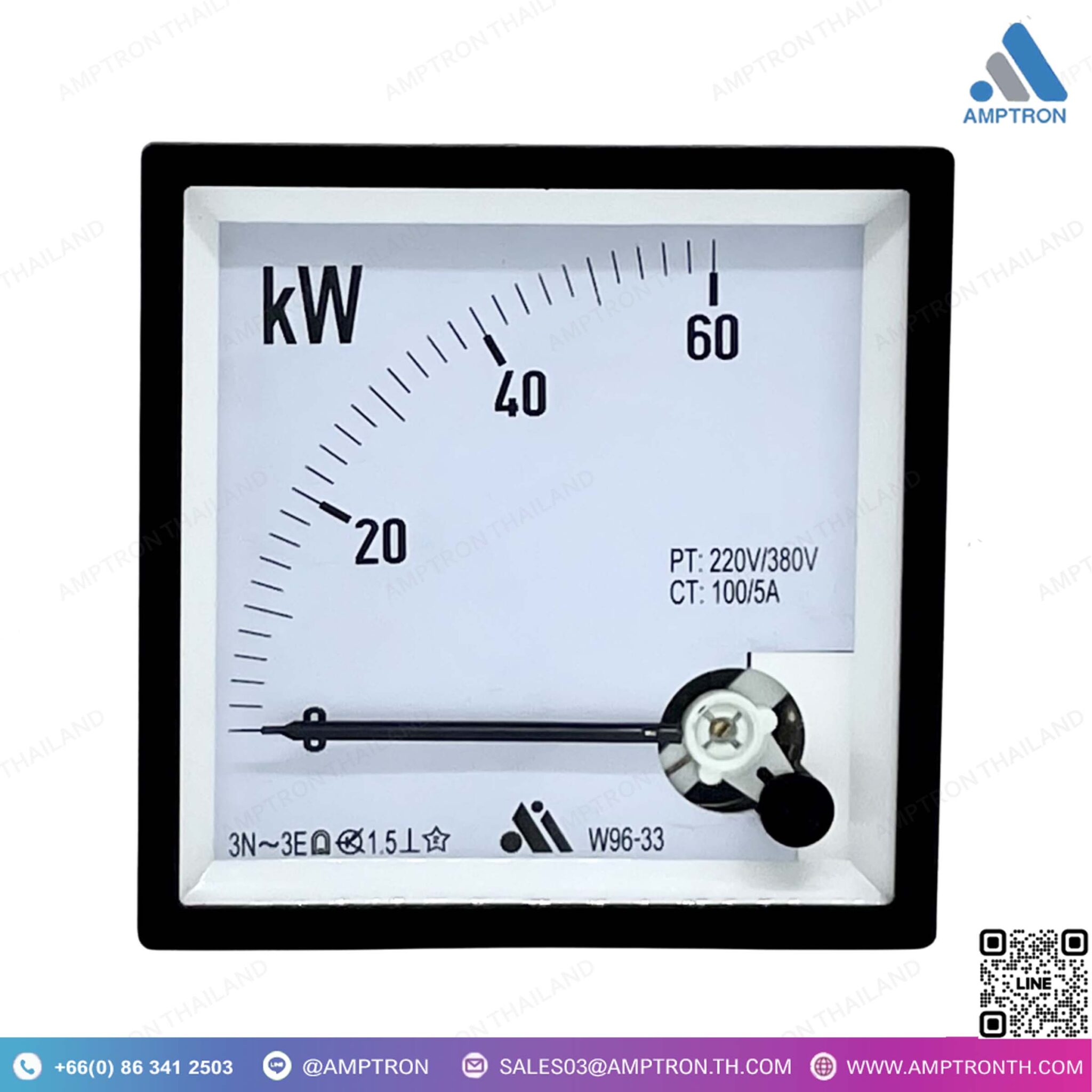 อนาล็อกมิเตอร์ AC Watt & Var Meter Din panel