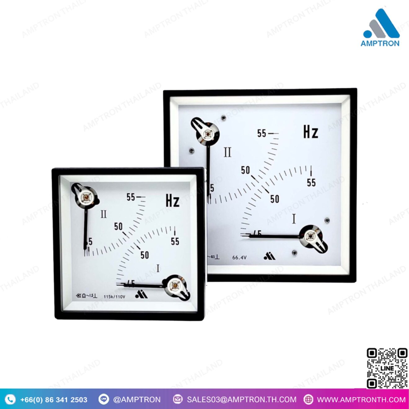 Analog Meter Pointer Frequency Meter ความถี่แบบ 2เข็ม
