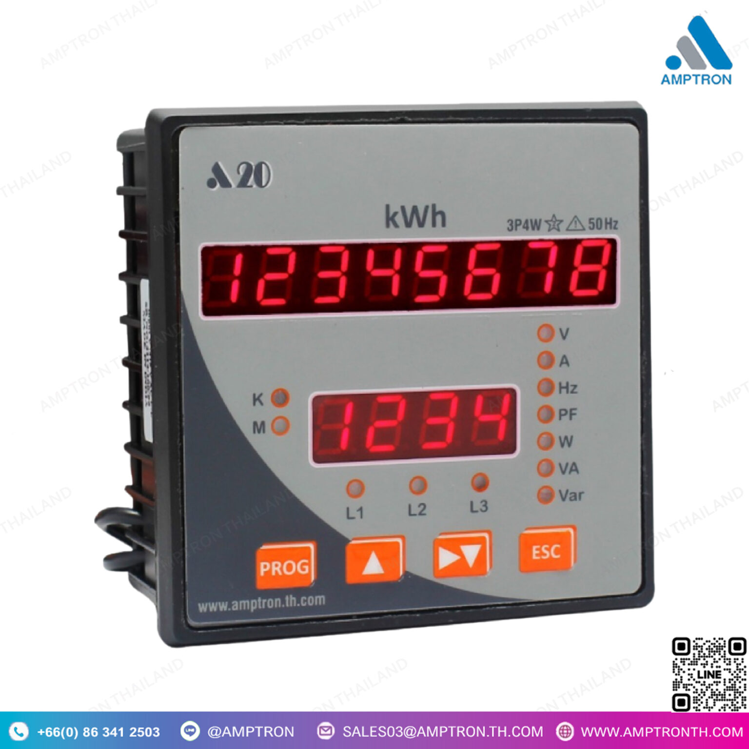 Digital Energy Meter มิเตอร์ วัดค่าพลังงานไฟฟ้า A20