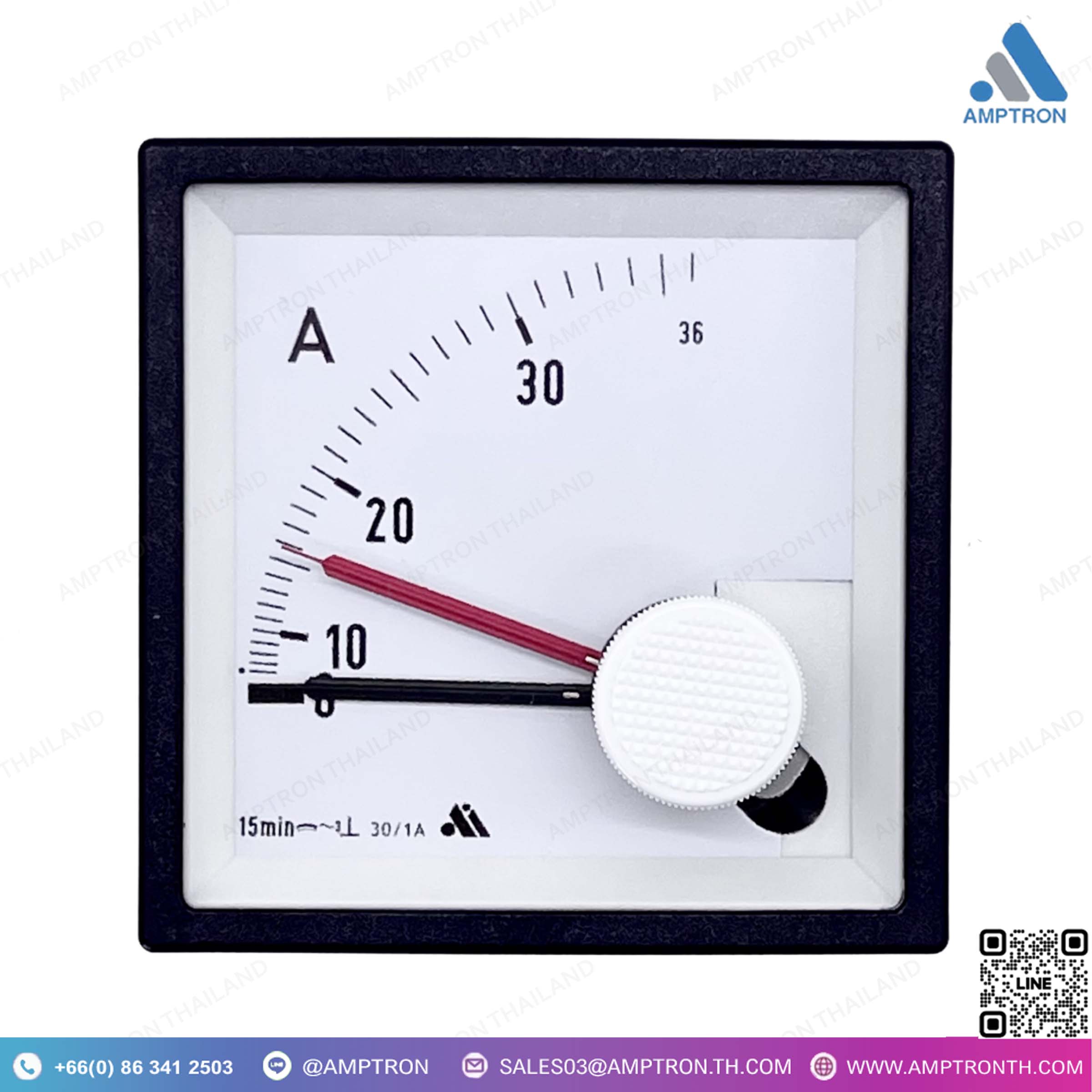 อนาล็อกมิเตอร์ Moving Iron AC Amp Meter with Max Demand