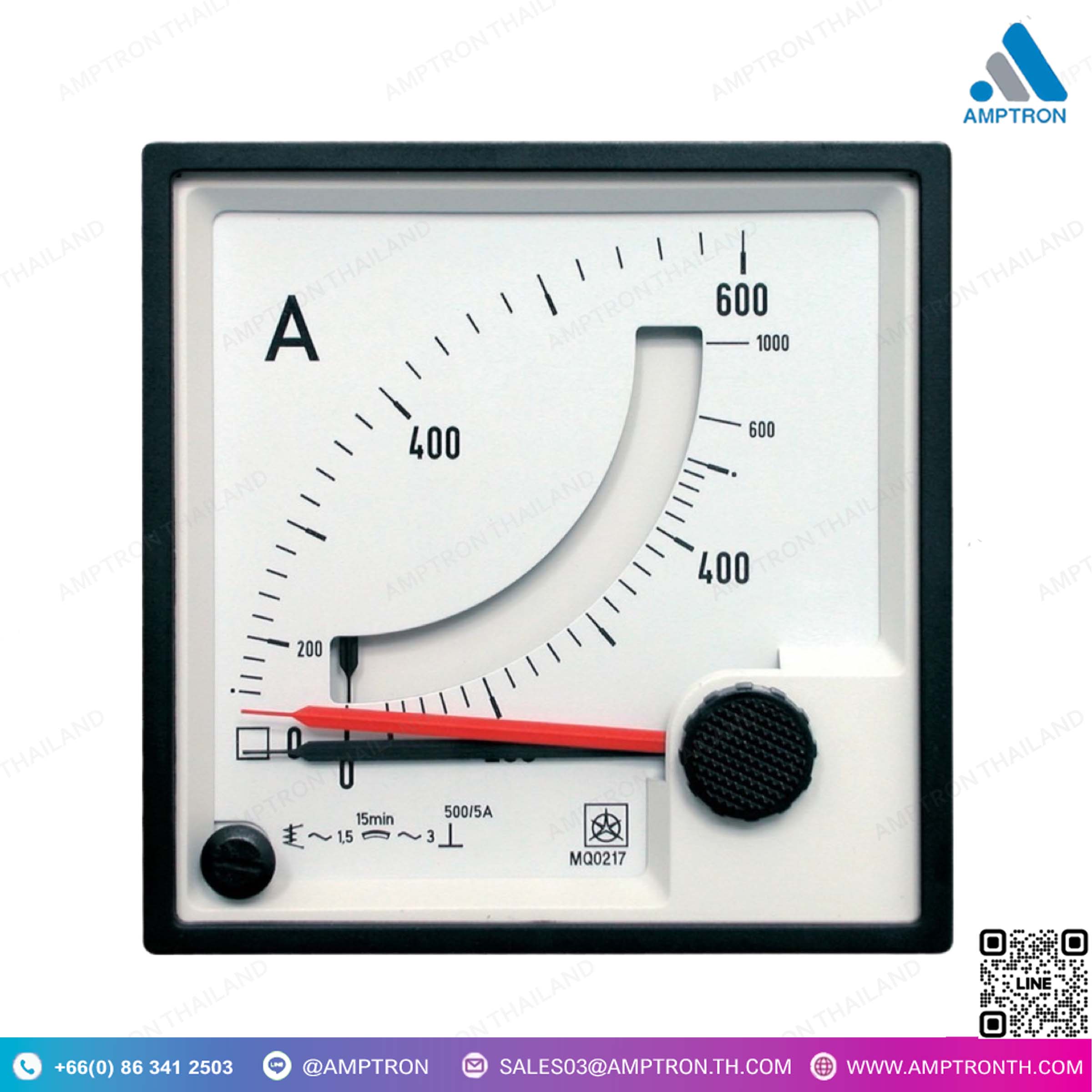 อนาล็อกมิเตอร์ Moving Iron AC Amp Meter with Max Demand