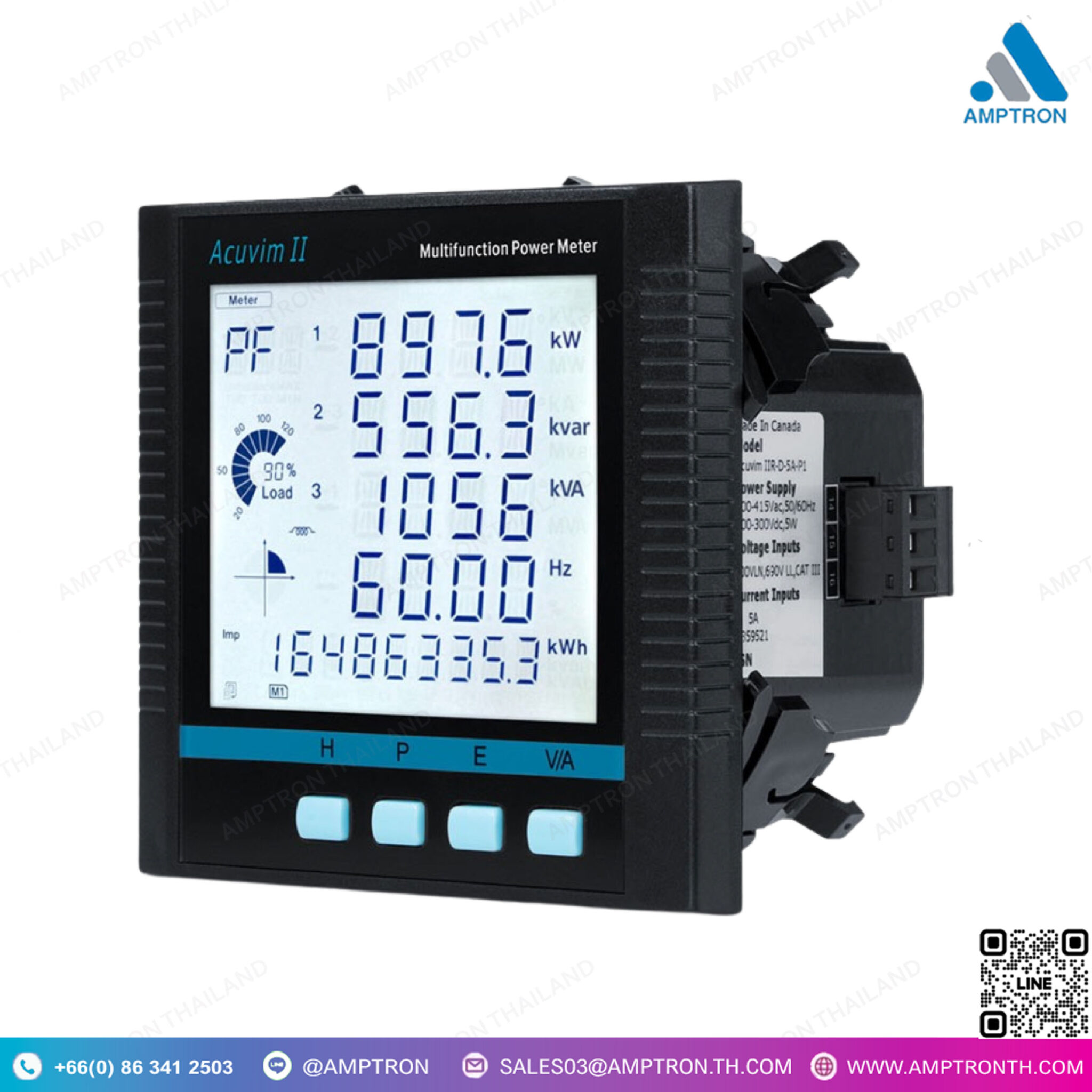 มัลติฟังก์ชั่นมิเตอร์วัดพลังงานขั้นสูง รุ่น Acuvim II