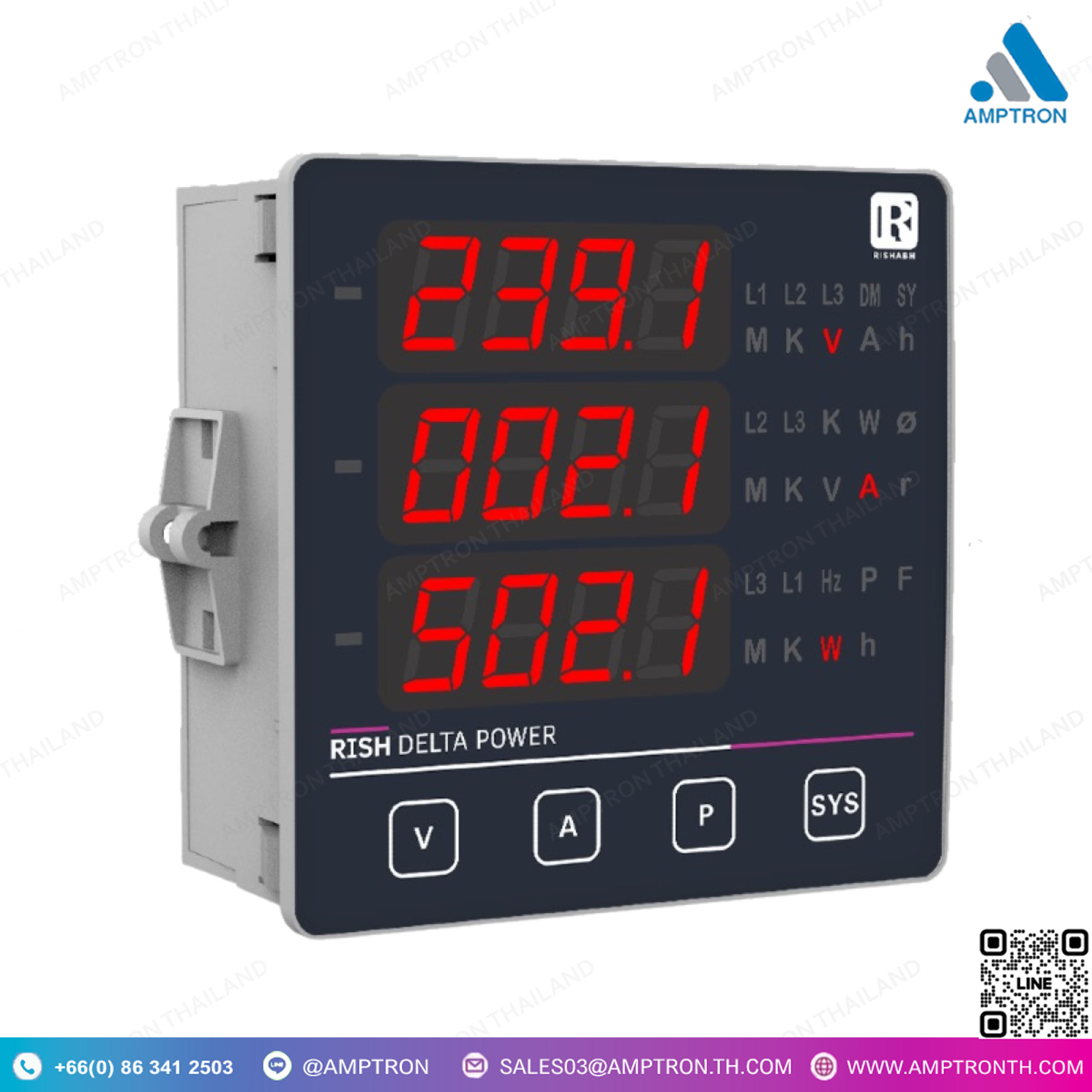 Digital Multifunction ดิจิตอลมัลติฟังก์ชั่น รุ่น RISH Delta