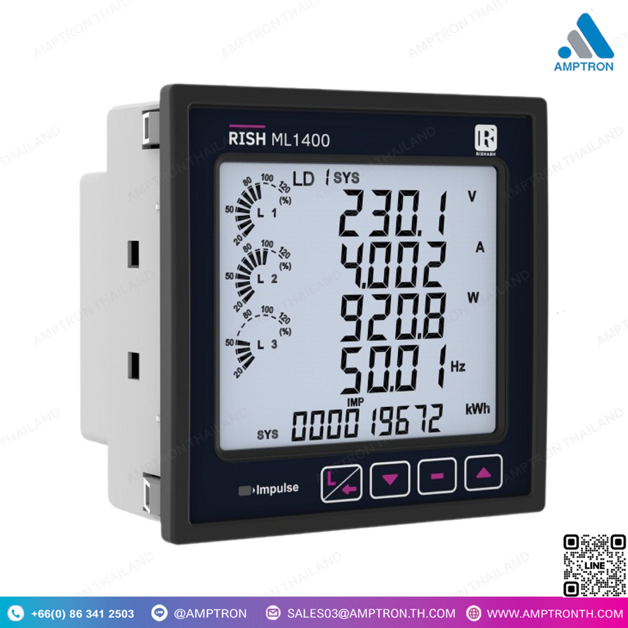 มัลติโหลดมอนิเตอร์ Multiload Monitor รุ่น RISH ML1400/