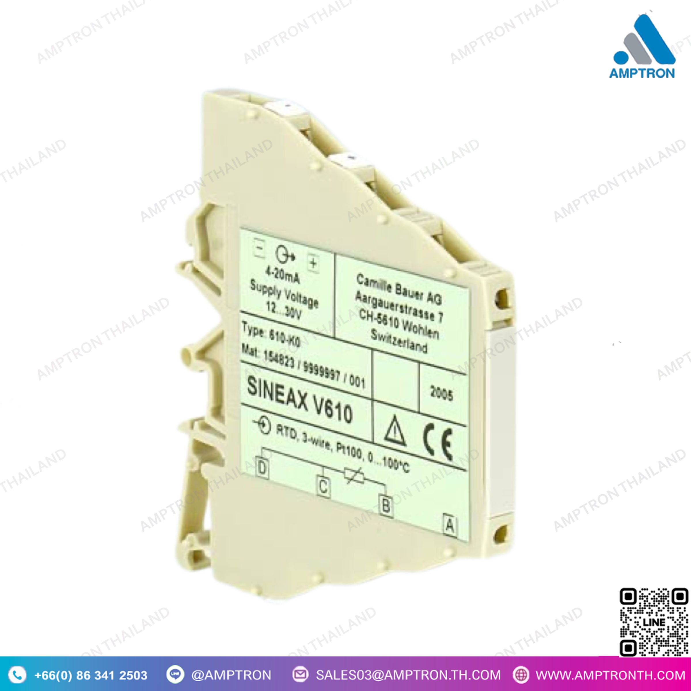Temperature Transmitter ทรานสมิตเตอร์วัดอุณหภูมิ SINEAX V610