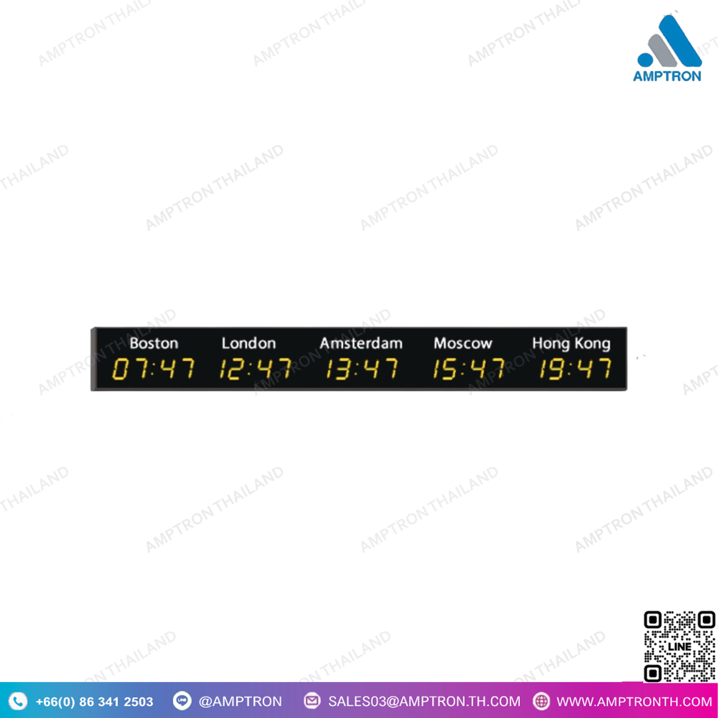 Digital world time zone wall clocks with 4740N.057