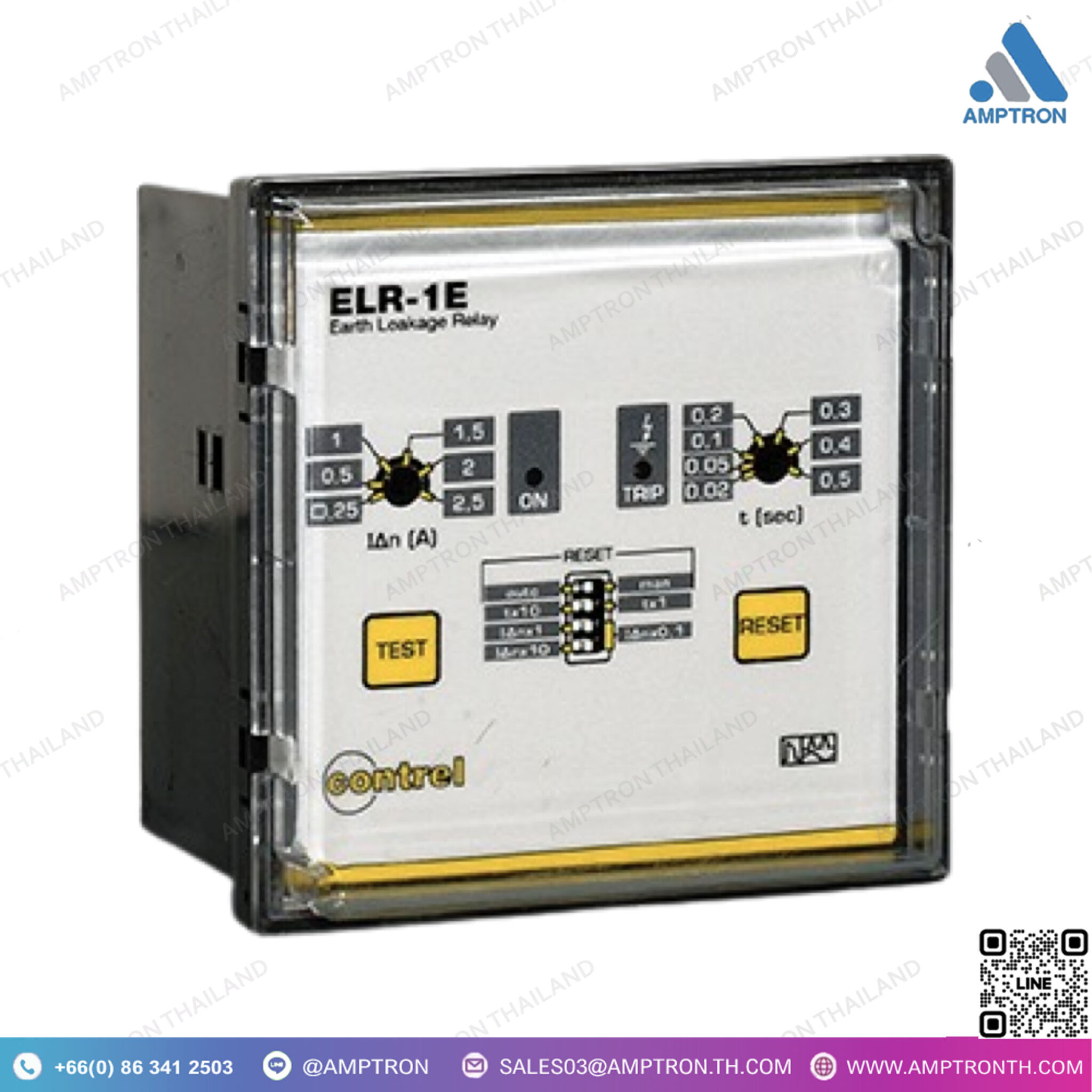 รีเลย์ตรวจจับ กระแสไฟฟ้ารั่ว (Earth Leakage Relay) ELR-1E