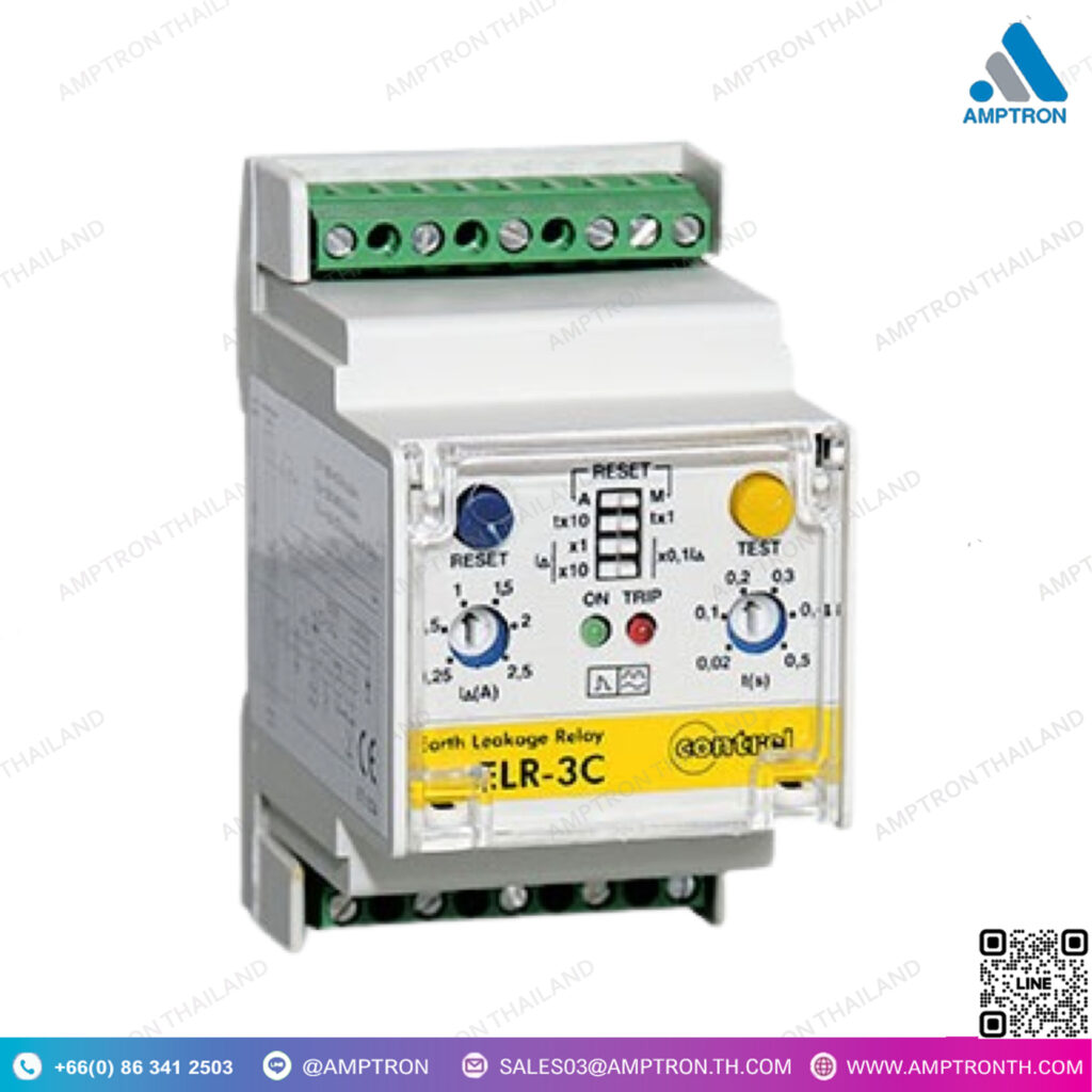 รีเลย์ป้องกันไฟรั่ว 1 ระดับ รุ่น Earth leakage Relay ELR-3C