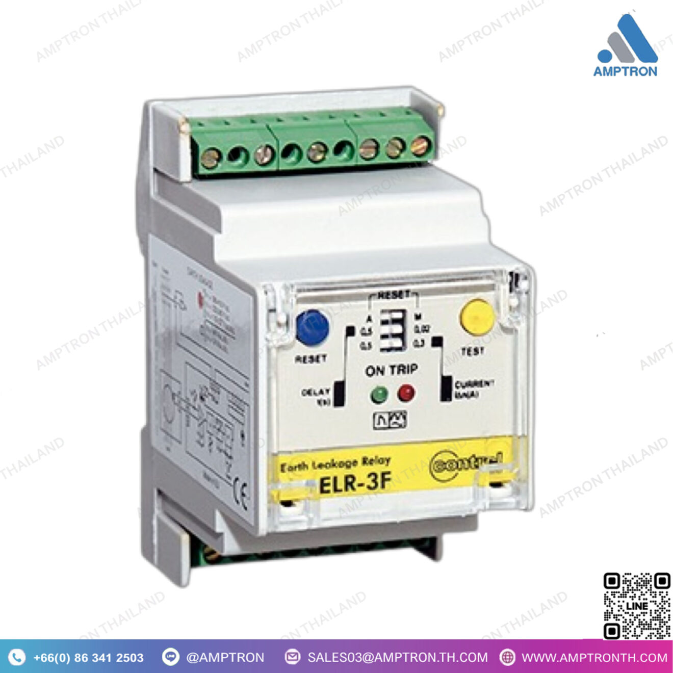 รีเลย์ตรวจจับไฟรั่ว Phase Protection Relay รุ่น ELR-3F