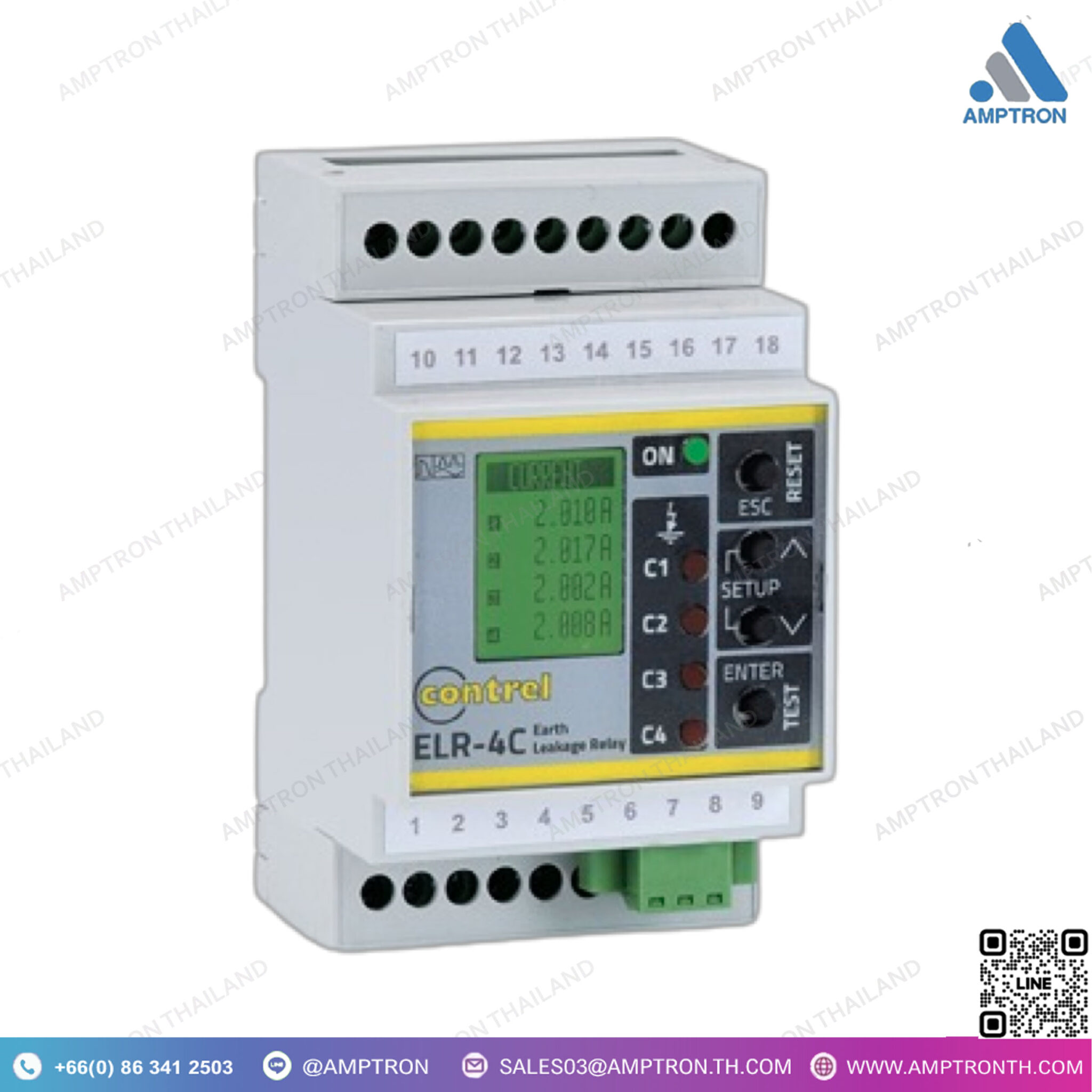 รีเลย์ตรวจจับไฟรั่ว RS485 Earth-leakage relay ELR-4C