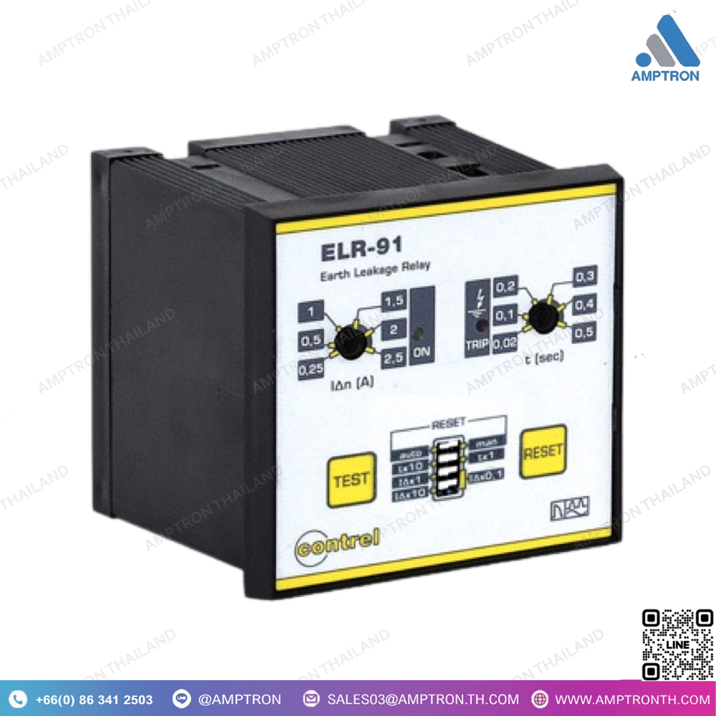 รีเลย์ตรวจจับไฟรั่ว Earth Leakage Relay รุ่น ELR-91