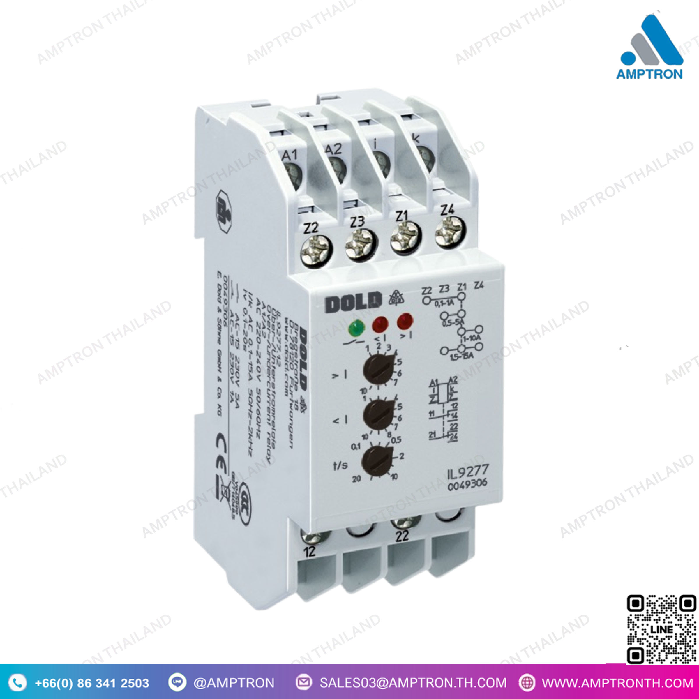 Relay ตรวจจับกระแสเกินและกระแสต่ำ IL 9277