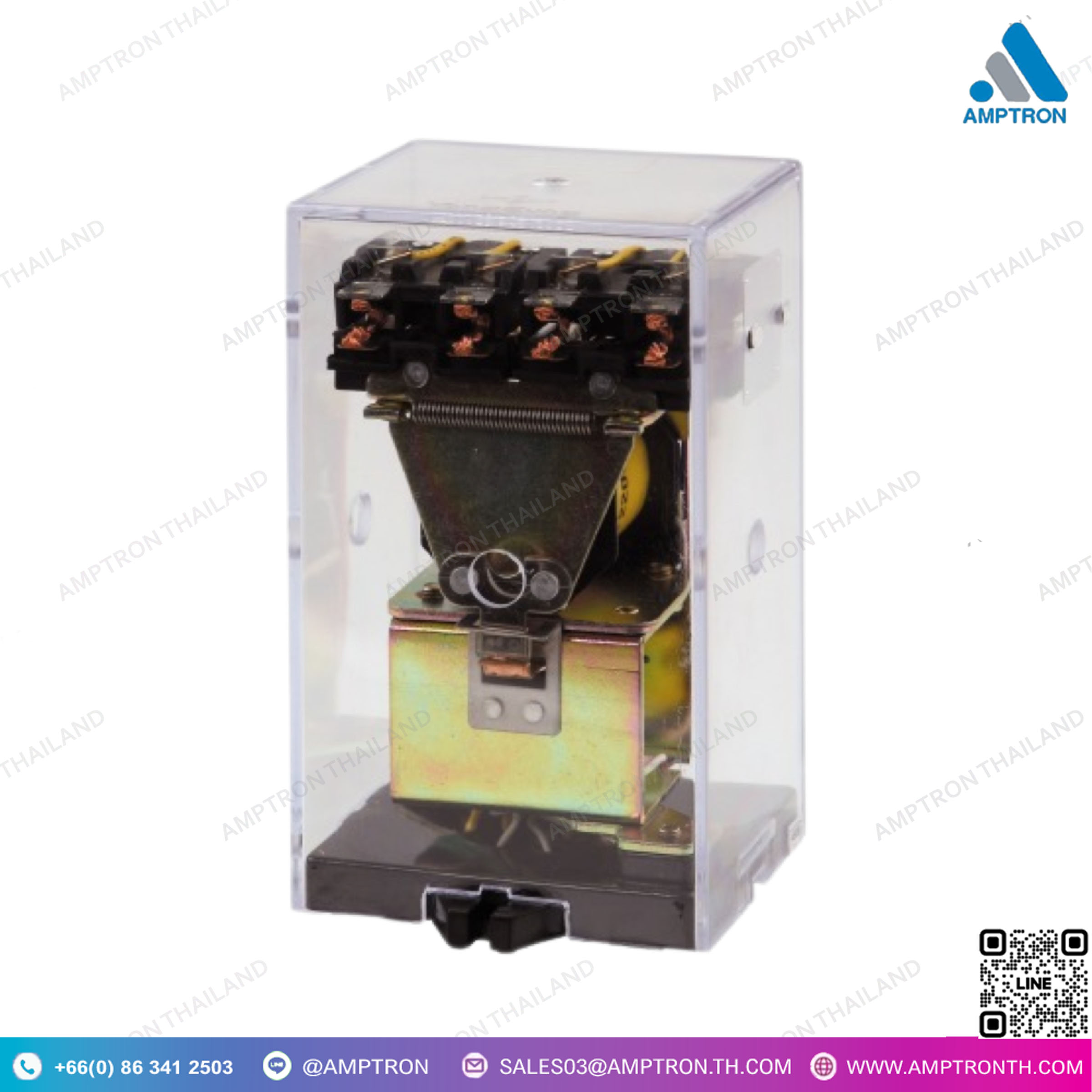 Keep Relay (4P)Model : YS MMK-4PB110A110D - Amptron Instrument Thailand