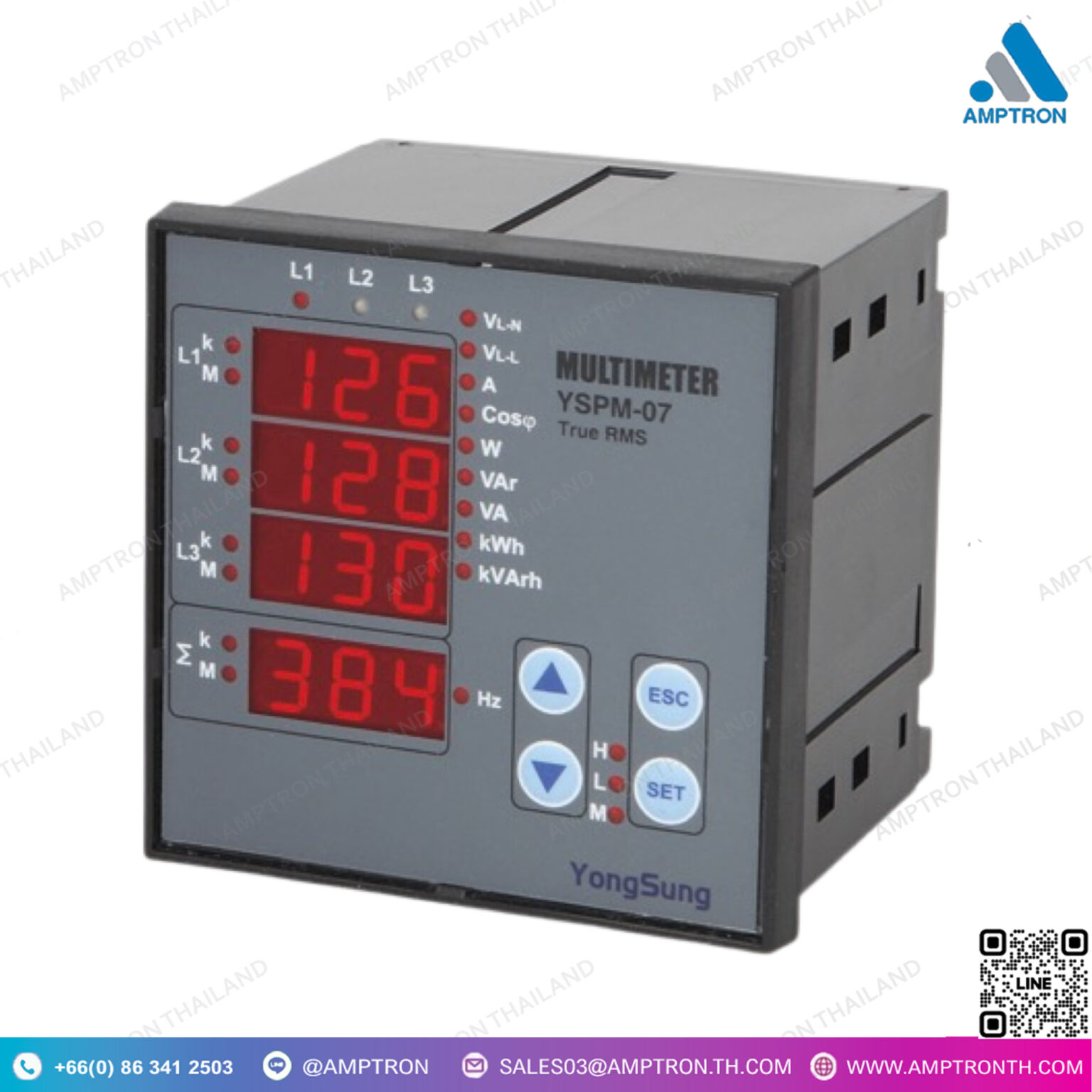 LED Multi-set Panel Meters YS PM-07 - Amptron Instrument Thailand