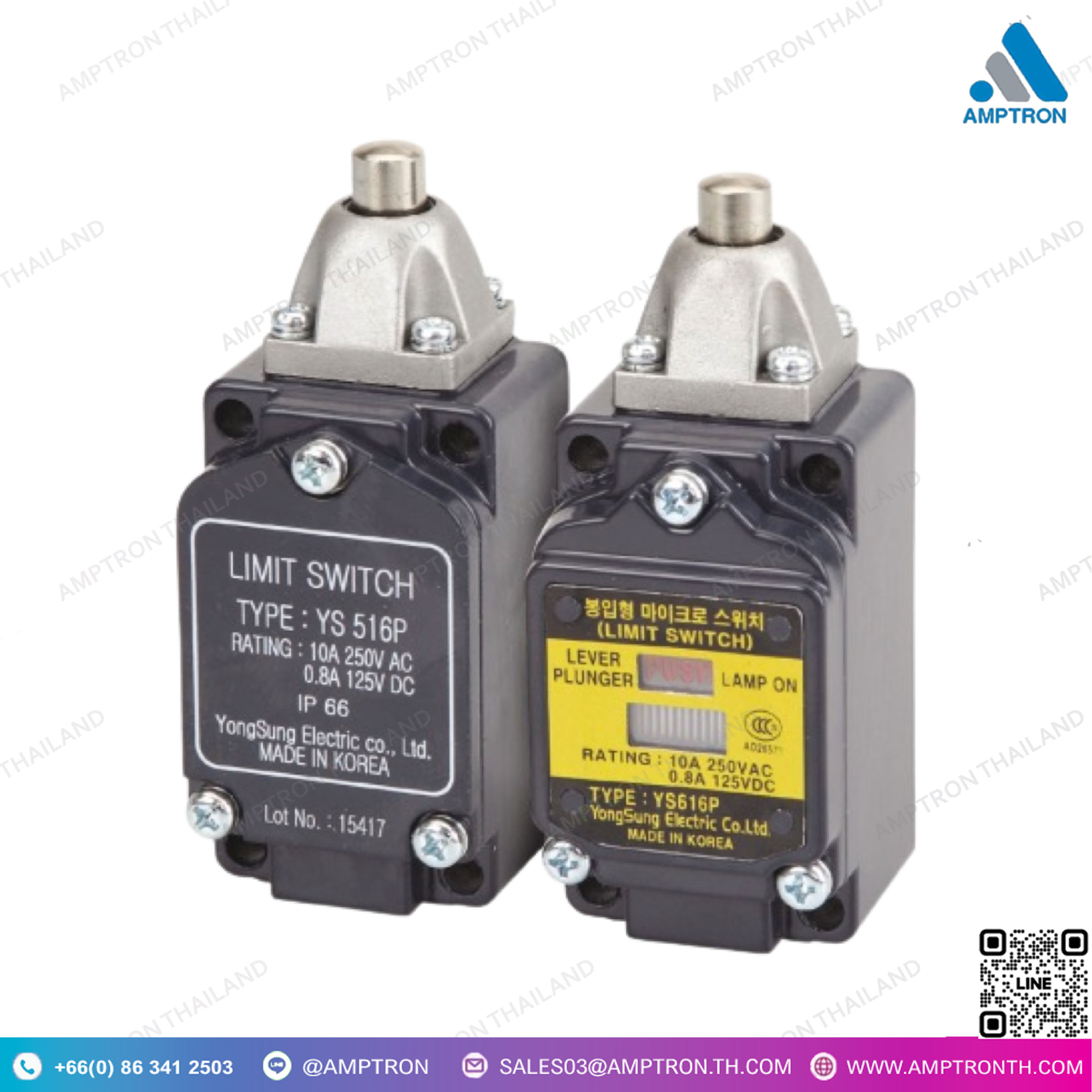 Limit Switch Model YONGSUNG YS 511RL - Amptron Instrument Thailand