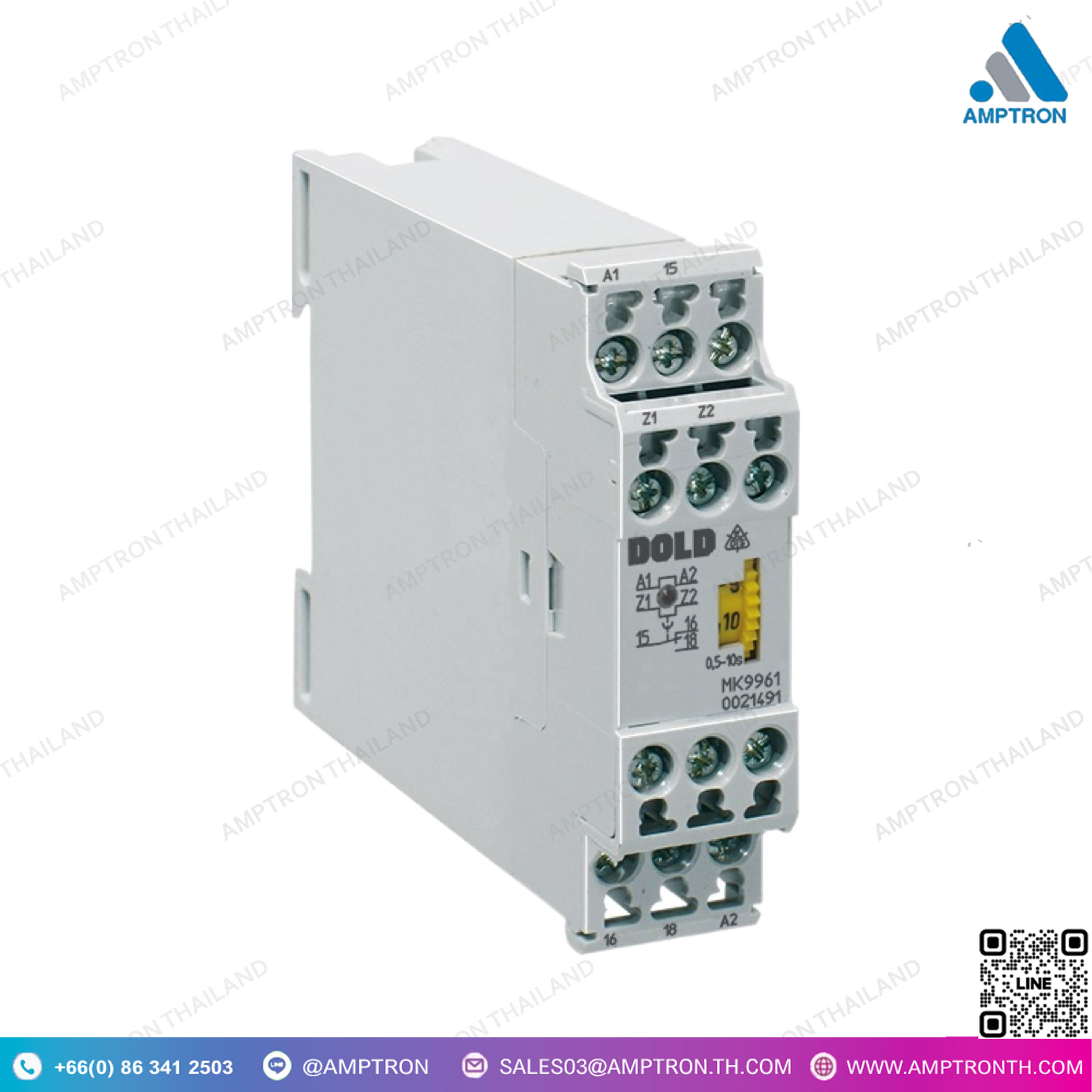 รีเลย์หน่วงเวลา Timer, Off-delay MK 9961 - Amptron Instrument Thailand