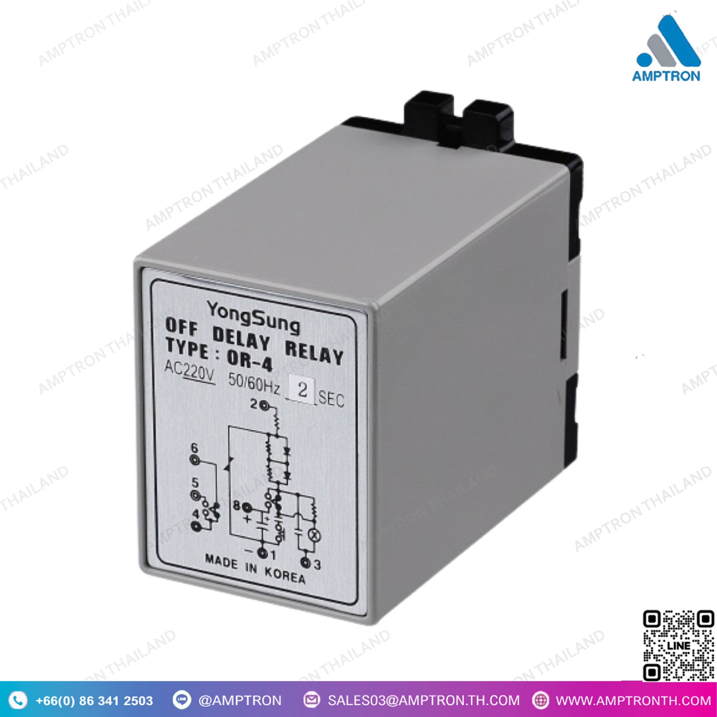 Open Circuit Delay Relay YS OR-A11-42-02S - Amptron Instrument Thailand