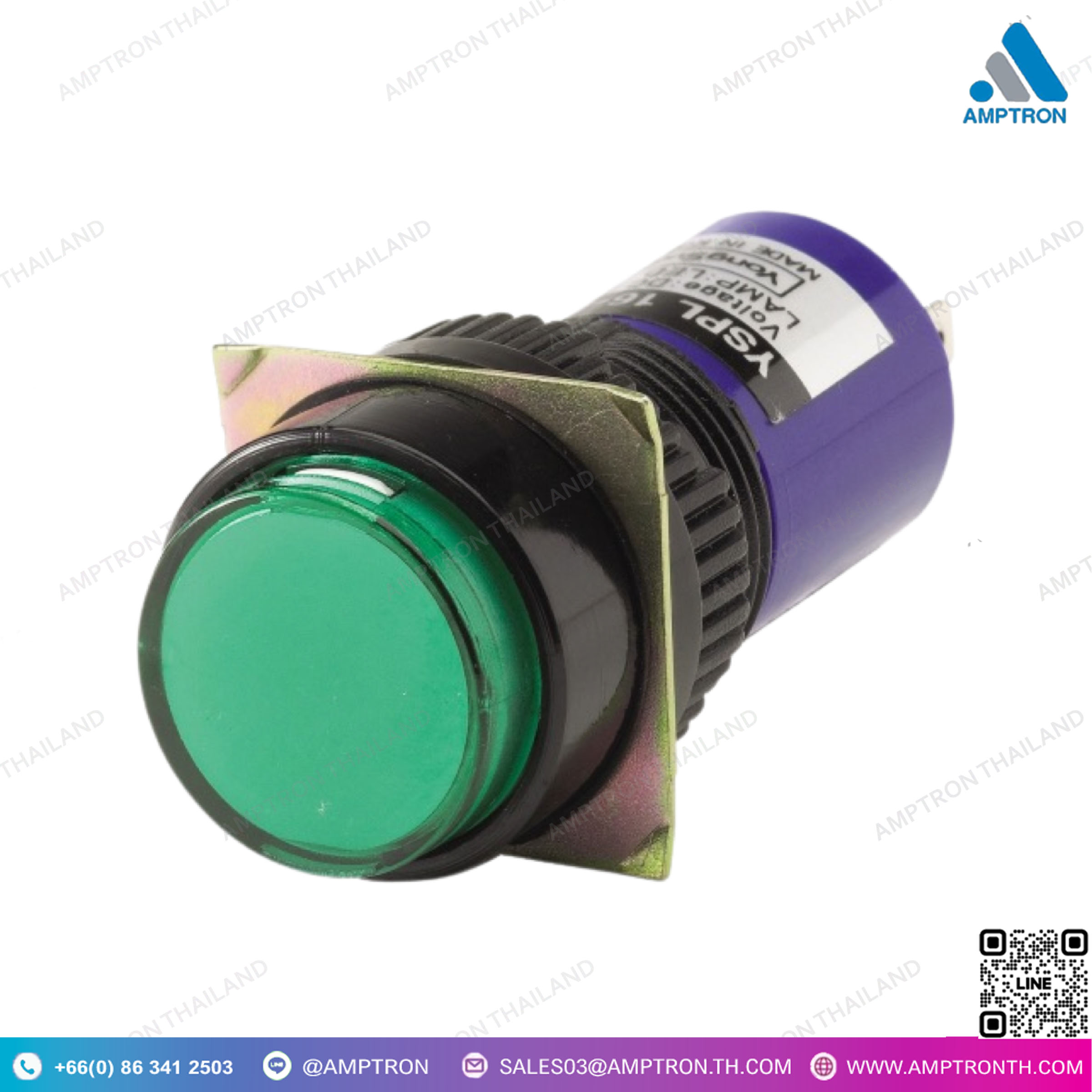Pilot Lamp YS PL16-024RY, YS PL16-L24RY - Amptron Instrument Thailand