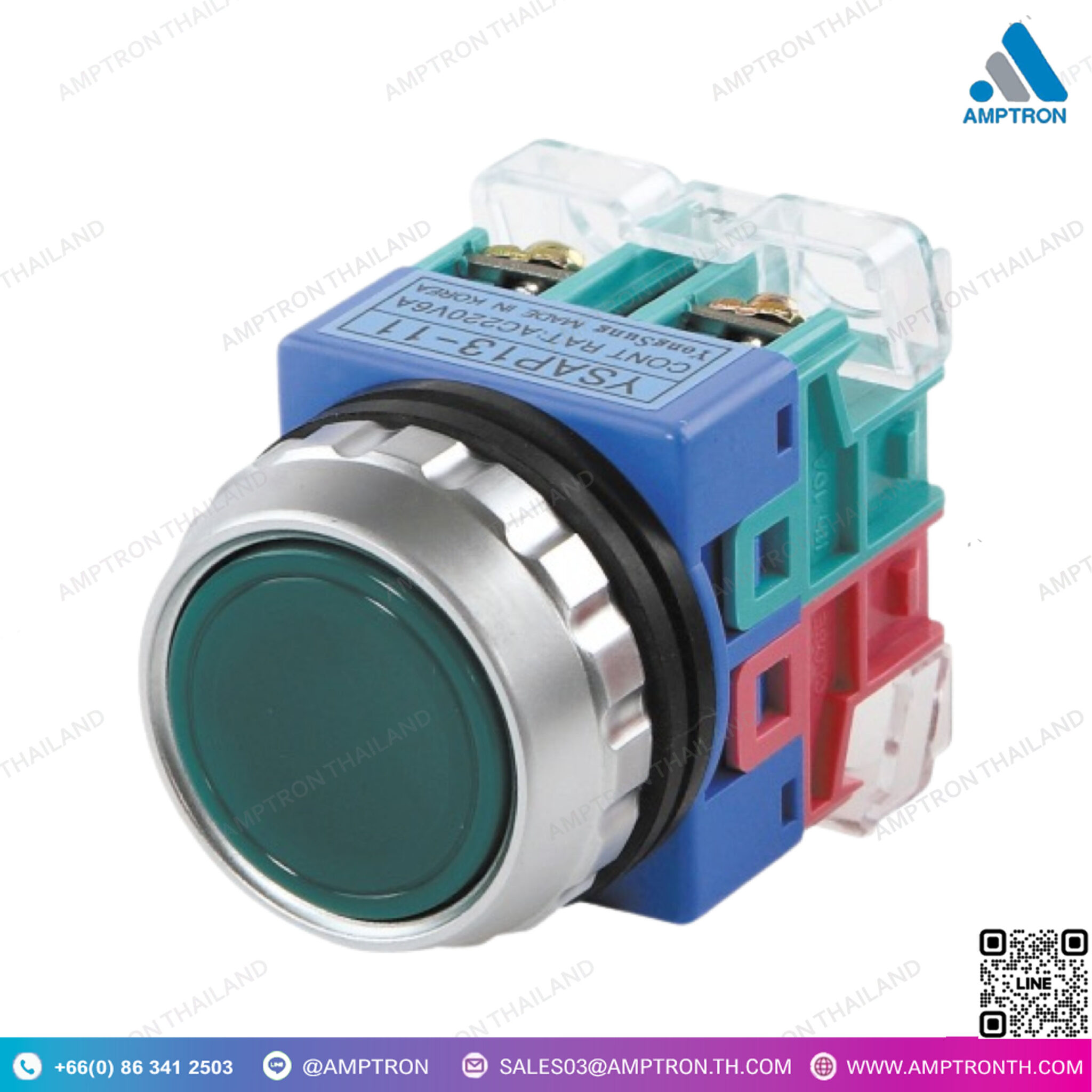 Push Button Switch YS AP12-11RDW - Amptron Instrument Thailand