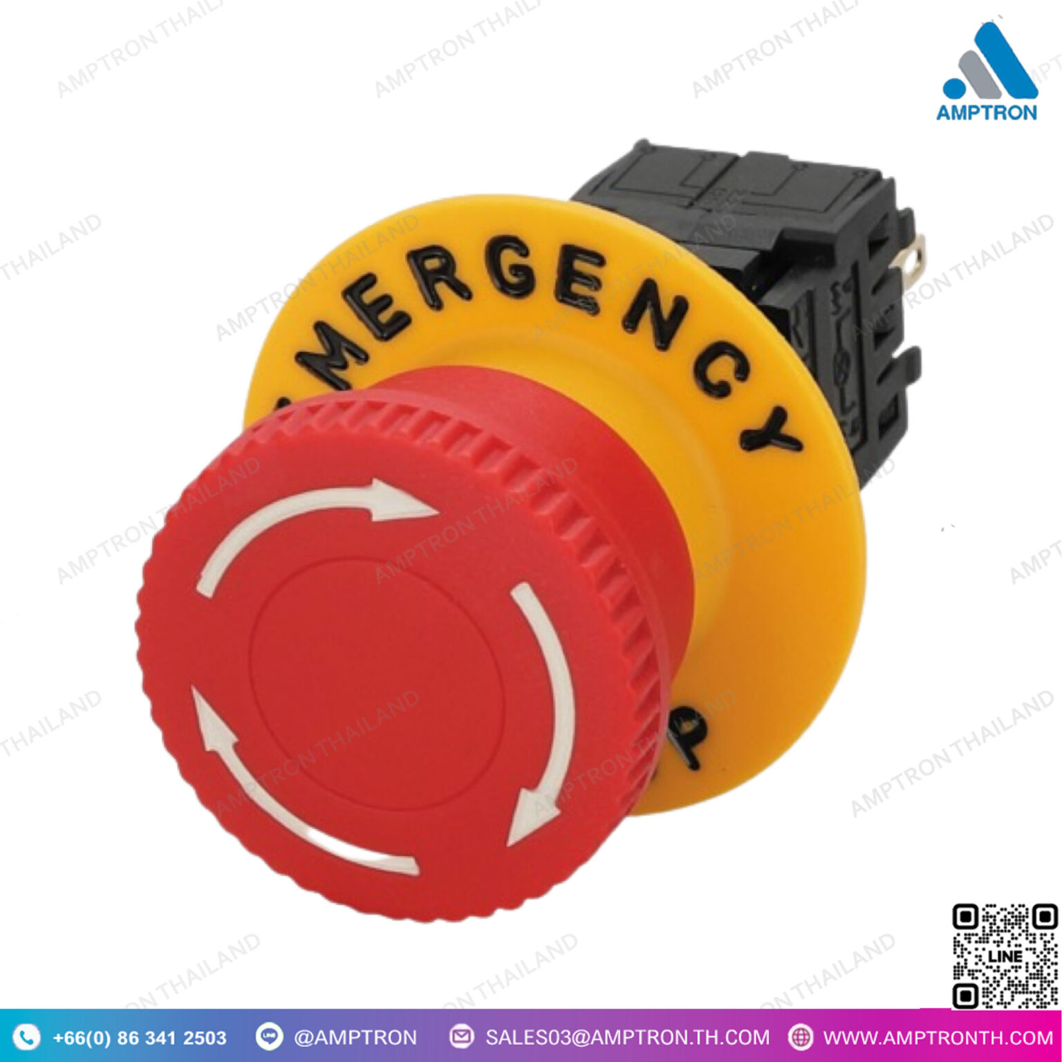 Push Lock Turn Reset Switch YONGSUNG CSA16 - Amptron Instrument Thailand