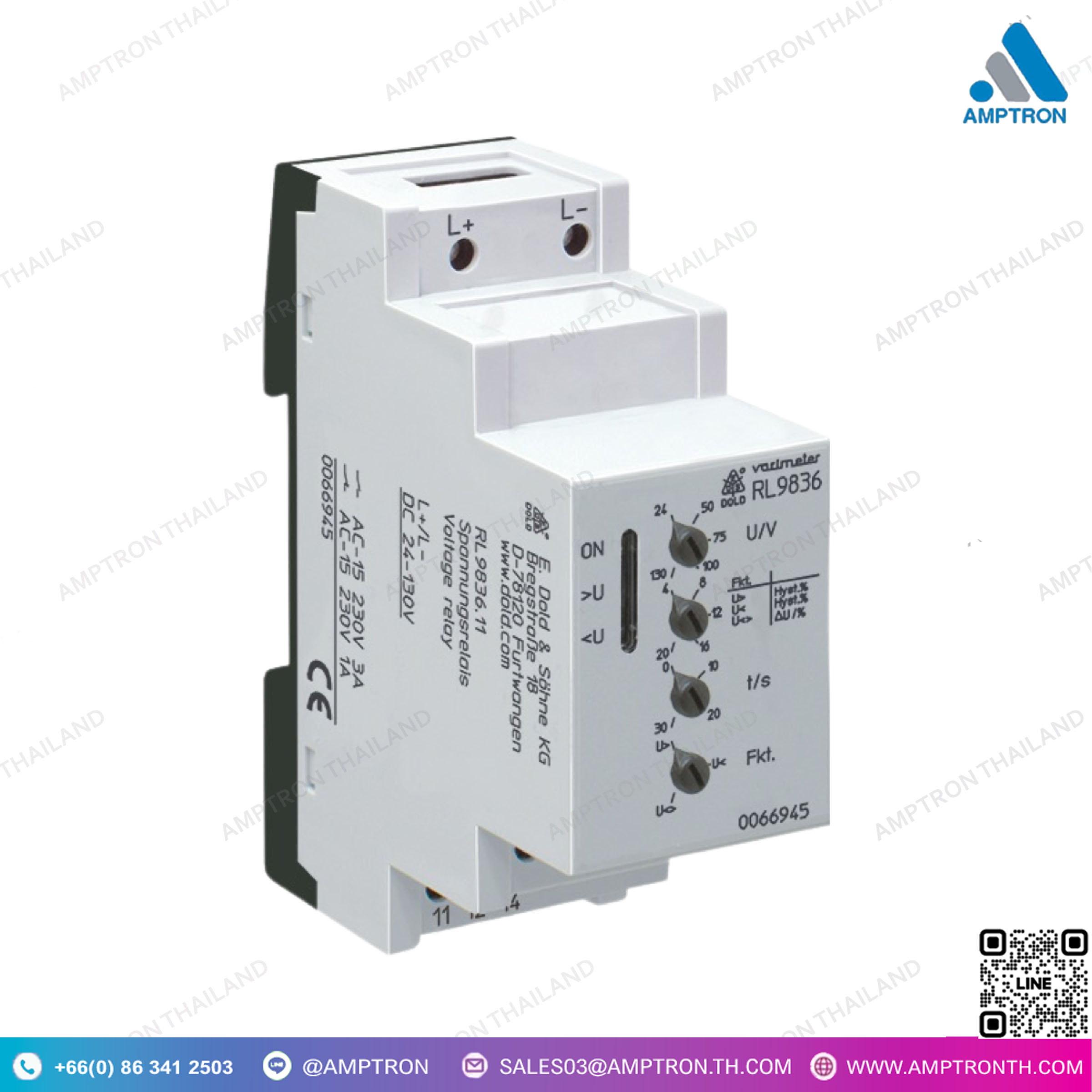 ตรวจจับแรงดันดีซี Voltage Relay Varimeter RL 9836 - Amptron Instrument ...