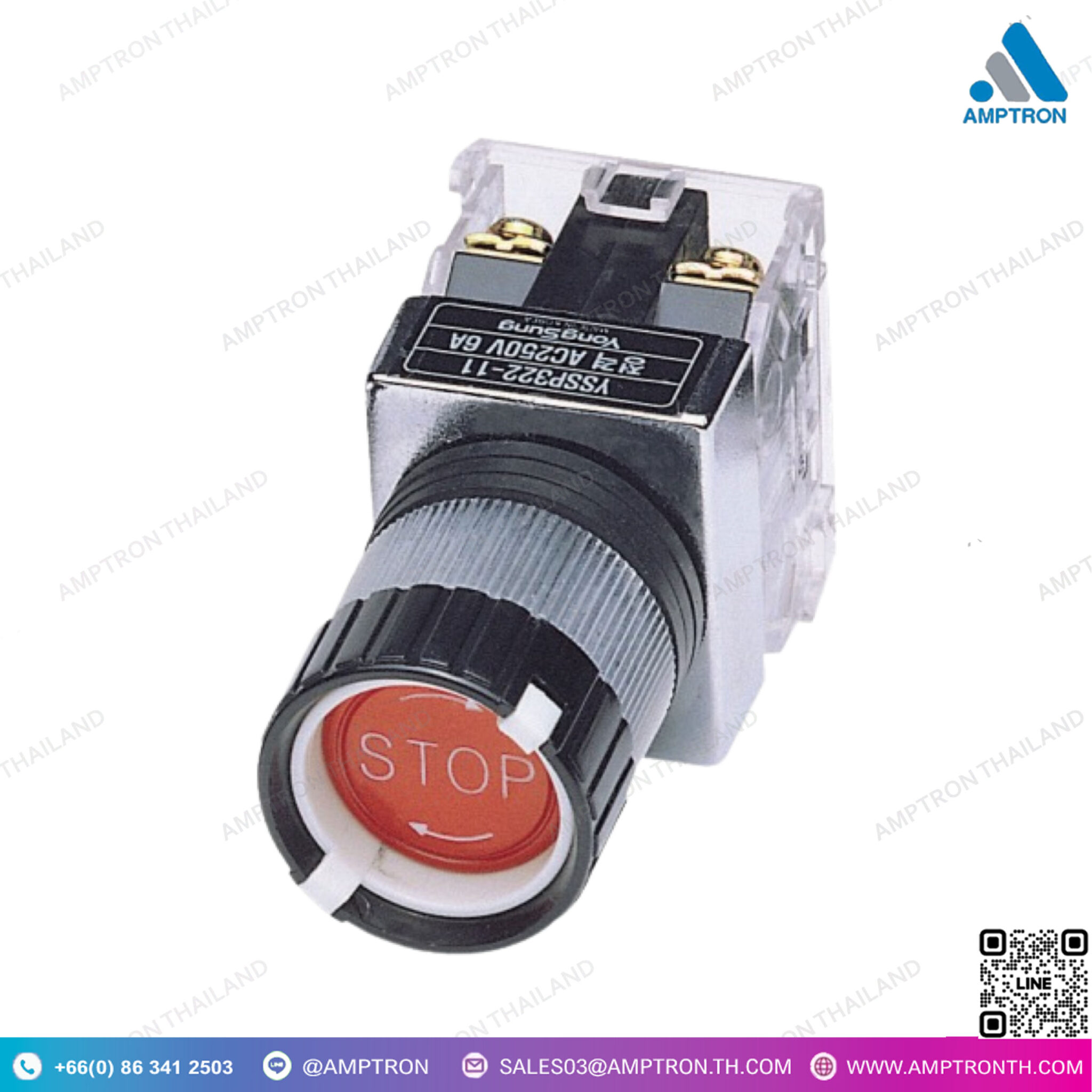 Select Lock Push Button Switch YS SP322 -11 - Amptron Instrument Thailand