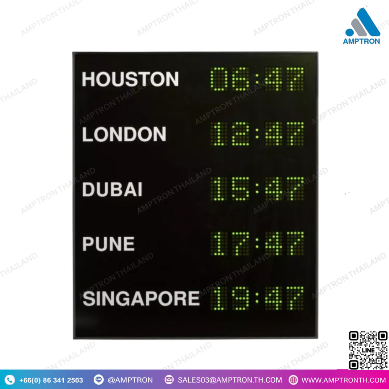 digital world time zone wall clocks with 50mm 4720N.05